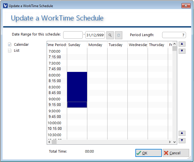 Work Time Schedules - Veculim